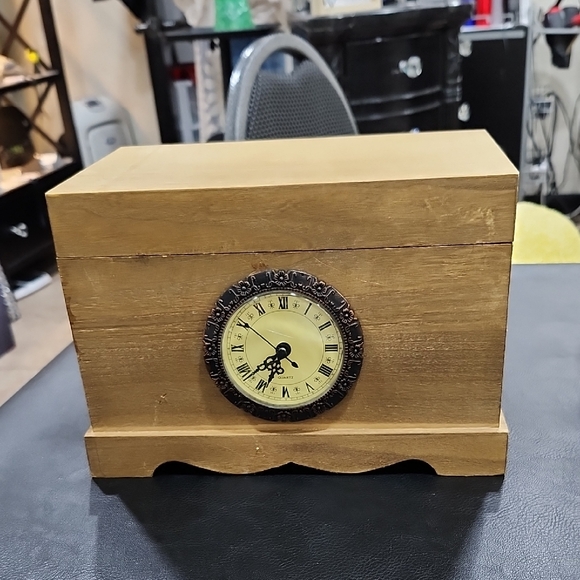 Source Unknown | Accents | Wooden Box With Clock Face | Poshmark
